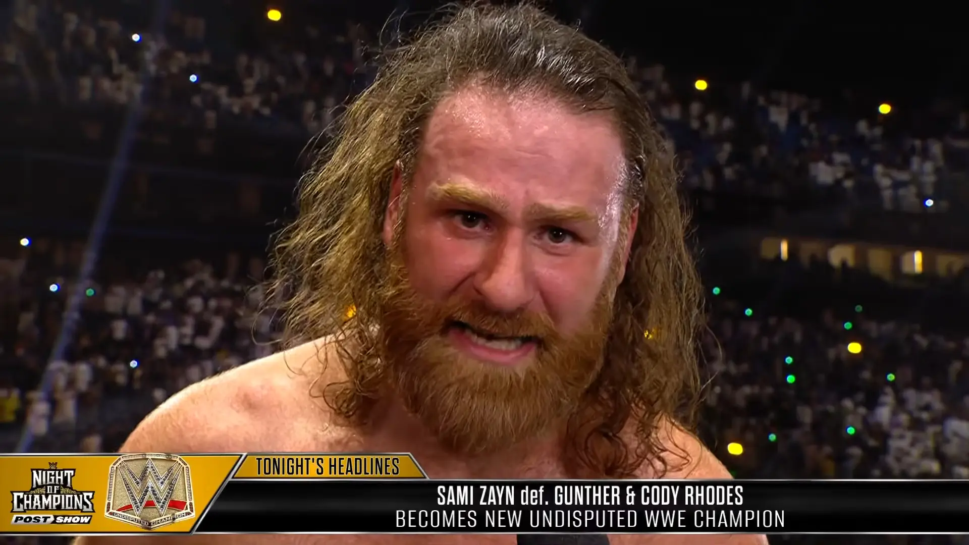 Sami Zayn Breaks Silence After Winning Undisputed WWE Title At Night Of ...